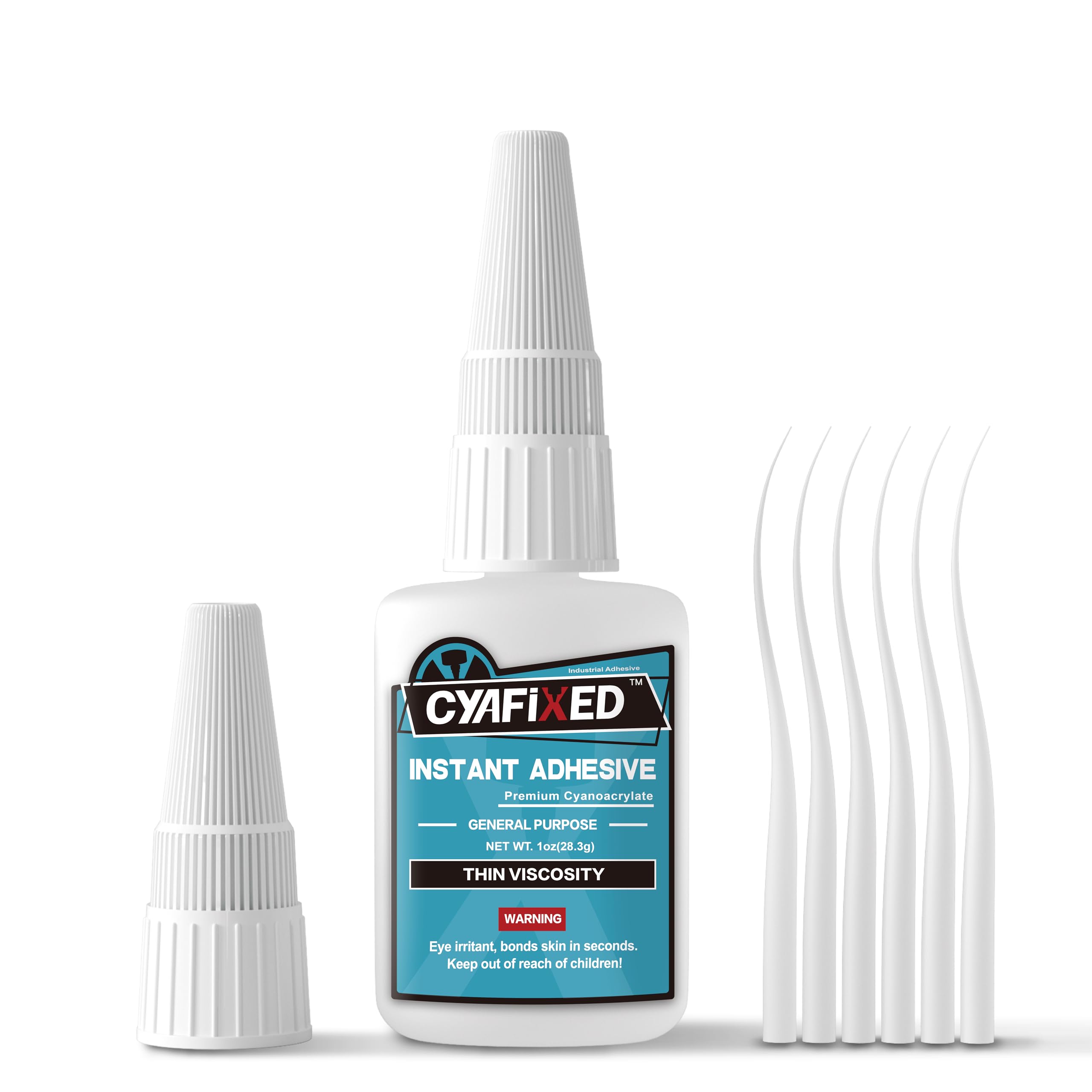 CYAFIXED Strong Cyanoacrylate (CA) Super Glue, Penetration Fast Thin Viscosity Instant Adhesive ...