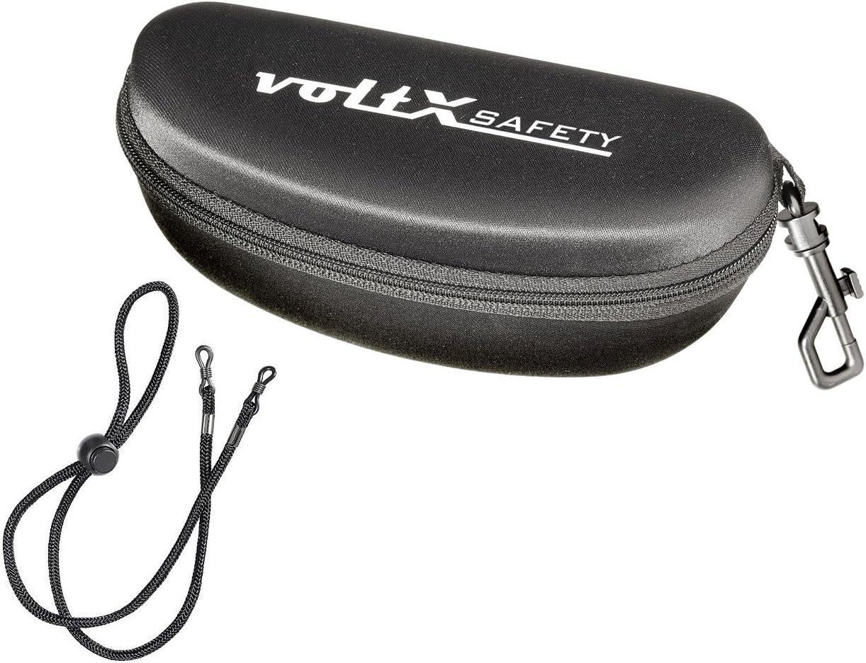 voltX Hardwearing Clamshell Safety Glasses Case and Safety Cord - With ...