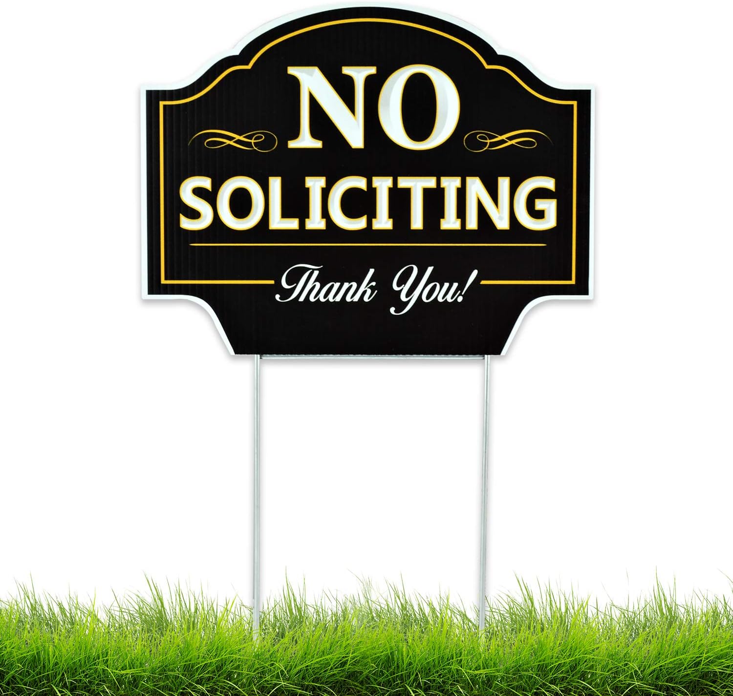 Amazon.com: 2pcs No Soliciting Signs, Insert Sign with Fiber Insert Rod ...