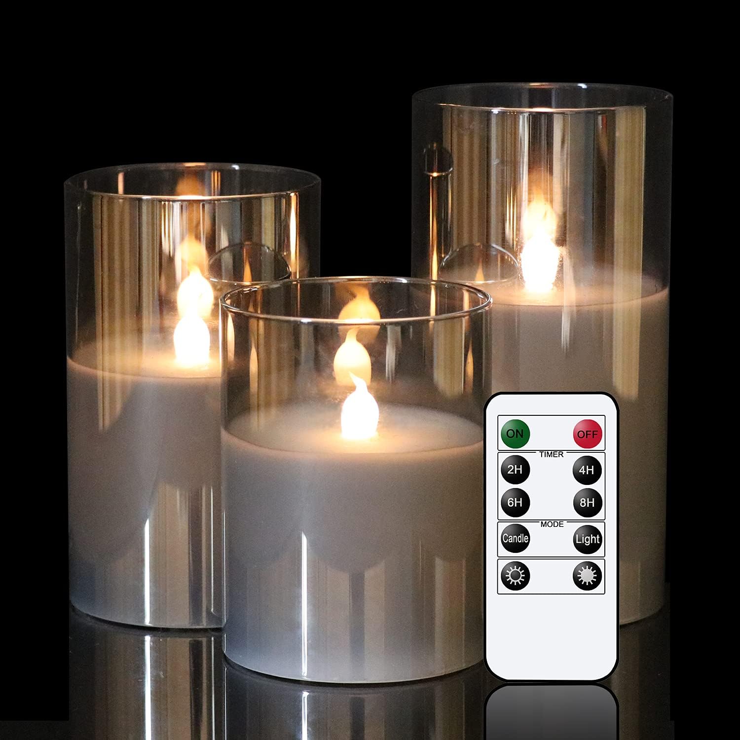Amazon.com: Yinuo Candle Flameless Led Candles Flickering, Real Wax ...