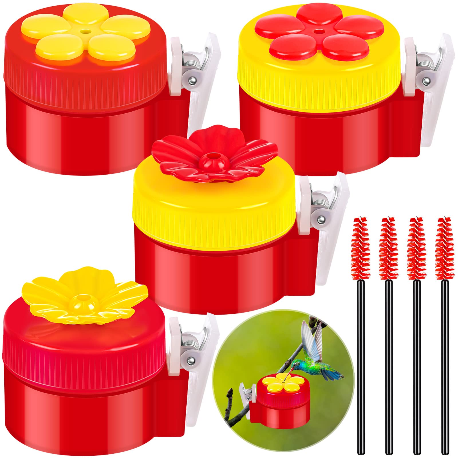 Amazon.com : Hand Held Hummingbird Feeders, 4Pcs Small Clips Flower ...