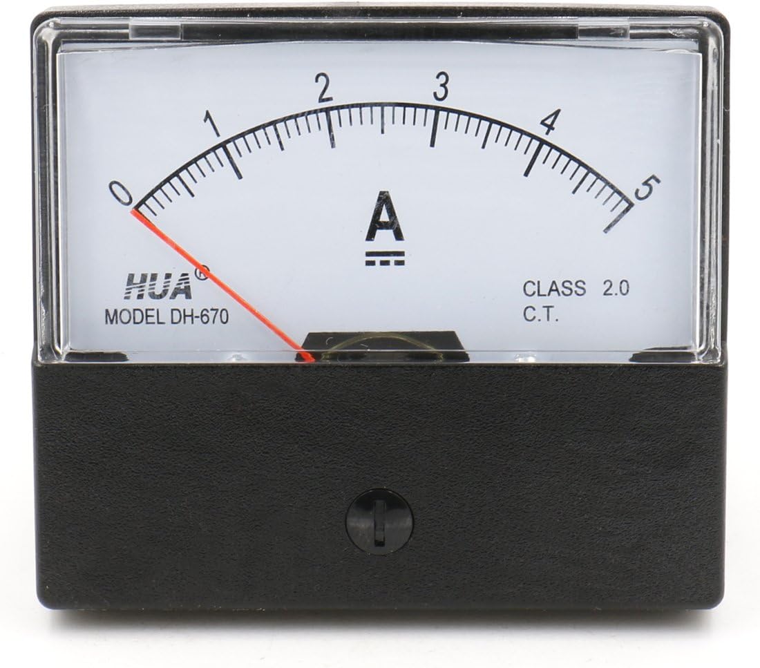 Amazon.com: Baomain Ammeter DH-670 DC 0-5 A Rectangular Ampere Needle ...