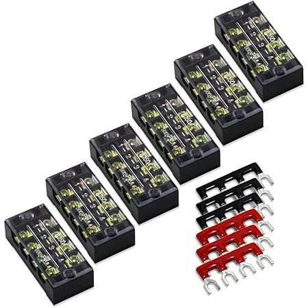 Amazon.com: MILAPEAK Terminal Block and Strip - 12pcs (6 Sets) 4 ...