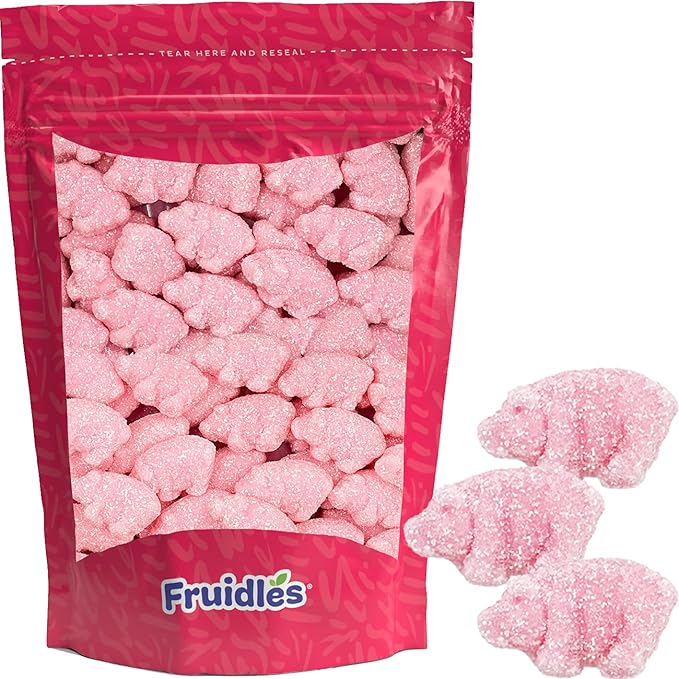 Amazon.com : Fruidles Sour Gummy Pink Pigs, Animal Gummy Candy, Sold By ...
