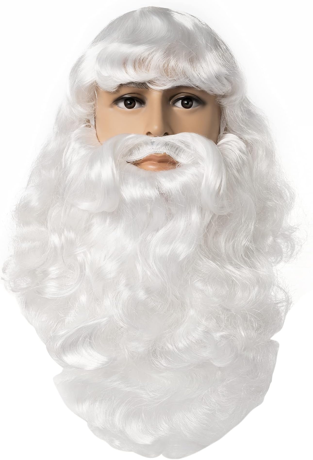 Amazon.com: Chahouk Christmas Cosplay Wig Beard Gray Hair Winter Snow ...