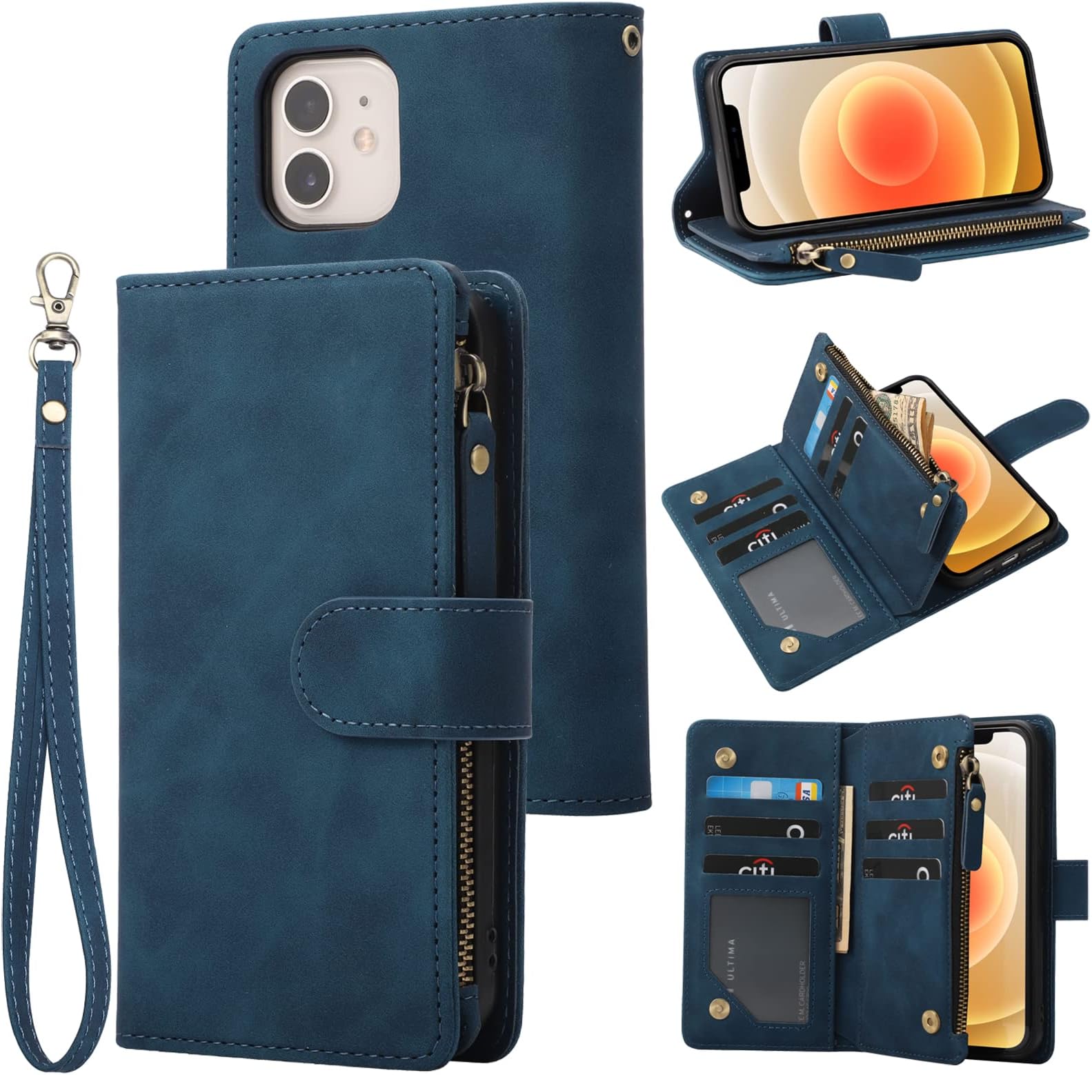 Amazon.com: ZZXX for iPhone 12 Case Wallet,iPhone 12 Pro Wallet Case ...