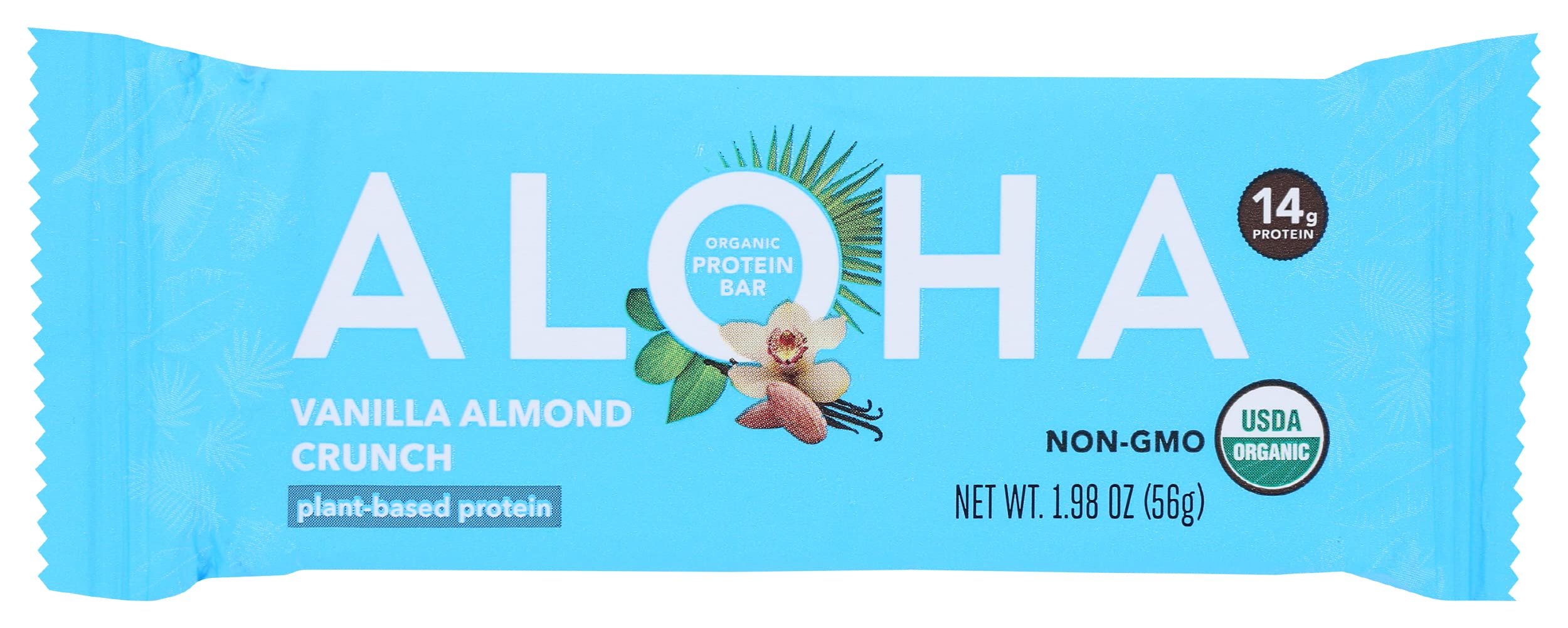 Amazon.com : Aloha Organic Vanilla Almond Crunch Protein Bars, 14g ...