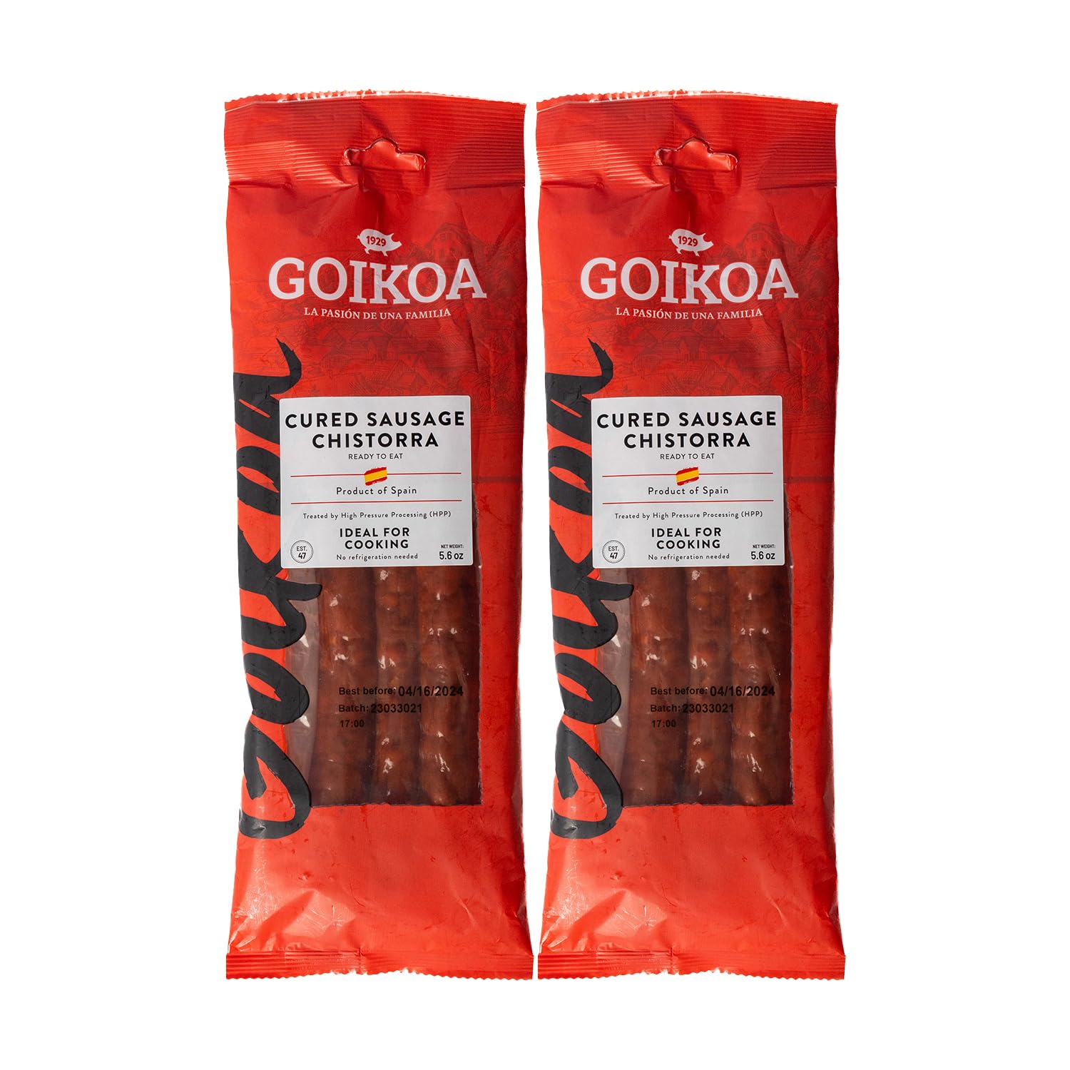 Amazon.com : Goikoa Chistorra | All Natural | Semi-Dry Cured ...
