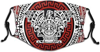 Encounter Masks-Aztec Huelga Bird Red Rag Design with Filter Pocket and ...