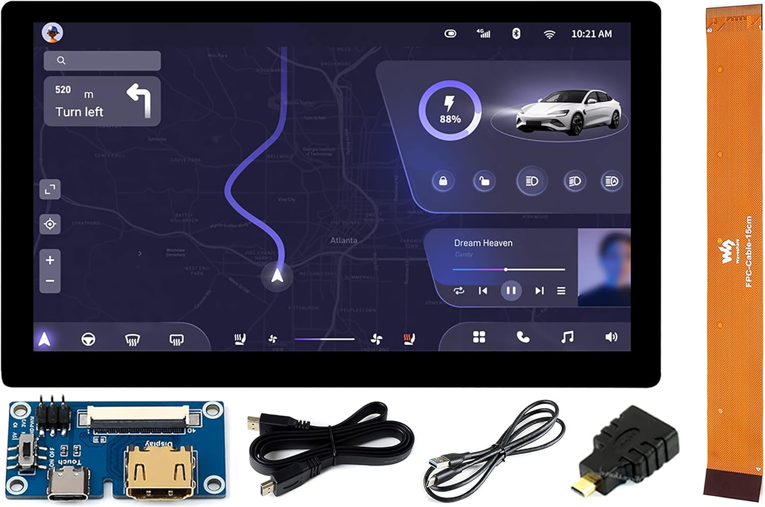 Amazon.com: waveshare 7inch IPS Capacitive Touch Display 1024x600 Pixel, Integrated Thin and ...