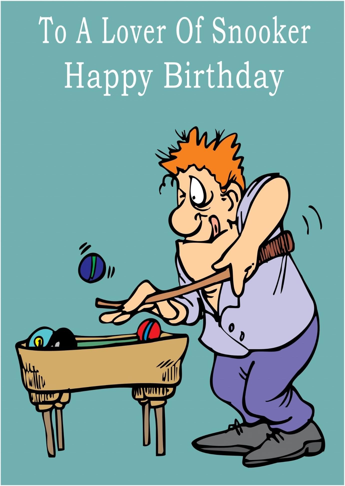 Snooker Happy Birthday Card : Amazon.co.uk: Stationery & Office Supplies