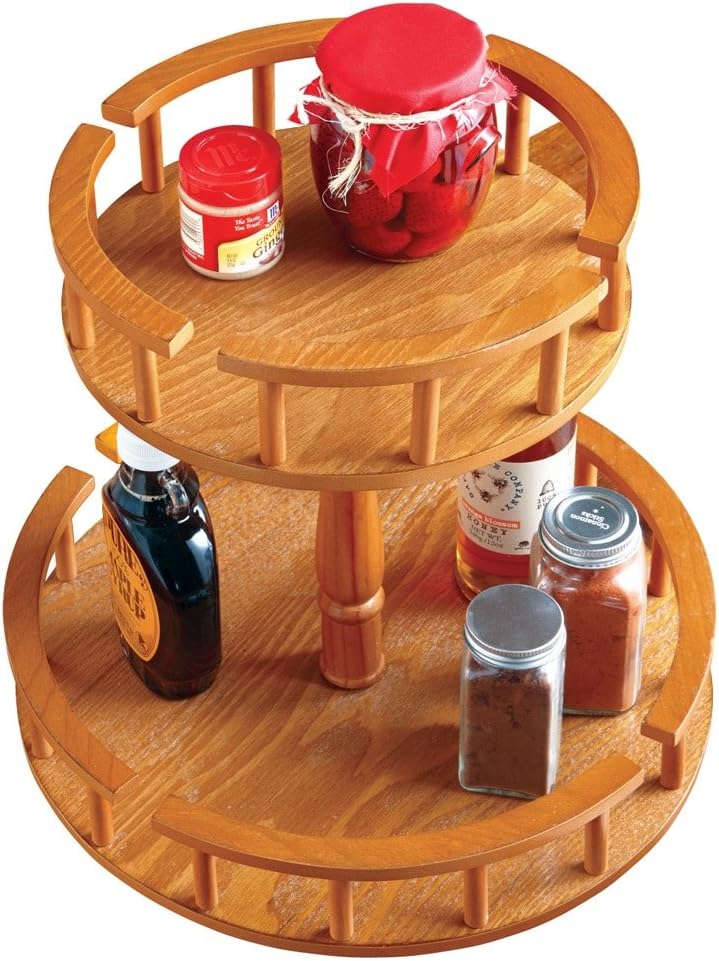 Easy Spin 2 Tiered Lazy Susan : Home & Kitchen