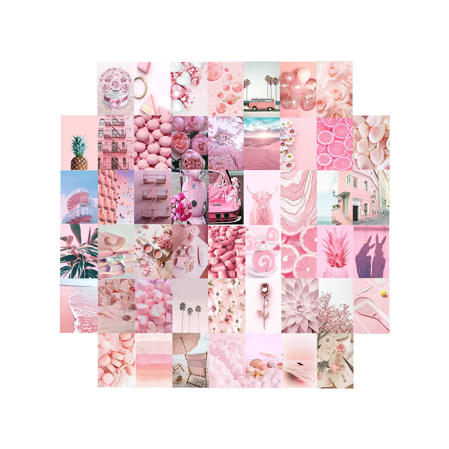 Pink Lifestyle Wall Collage Kit Aesthetic Pictures Bedroom Decor Teen ...