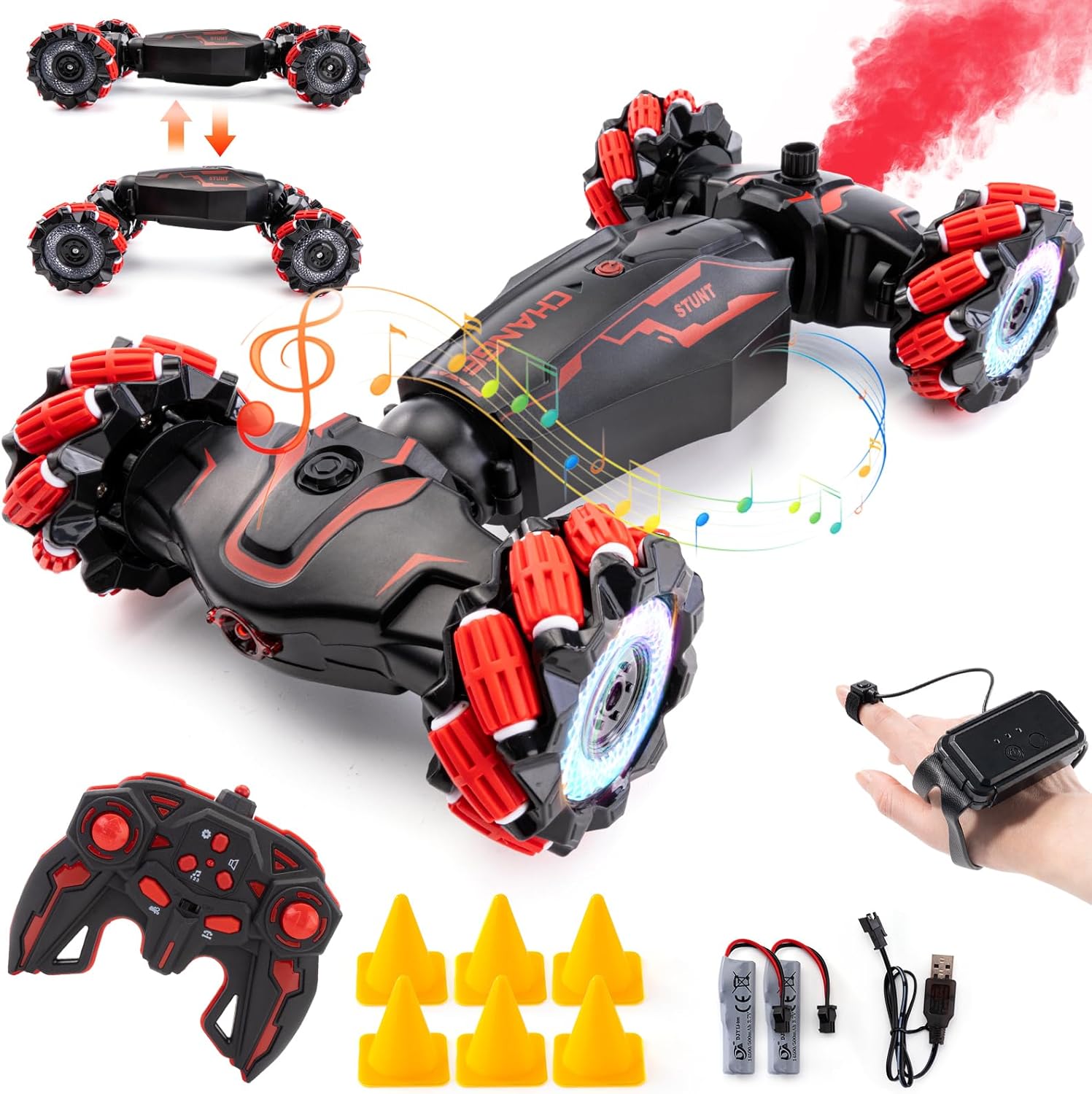 Amazon.com: WJWMIRC Gesture Sensing RC Stunt Car, 2.4 GHz 4WD Remote ...