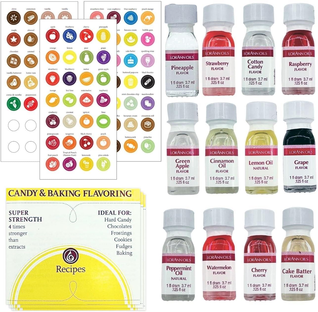 Amazon.com : LorAnn Hard Candy Flavoring Oils 10 Pack YOU PICK THE ...