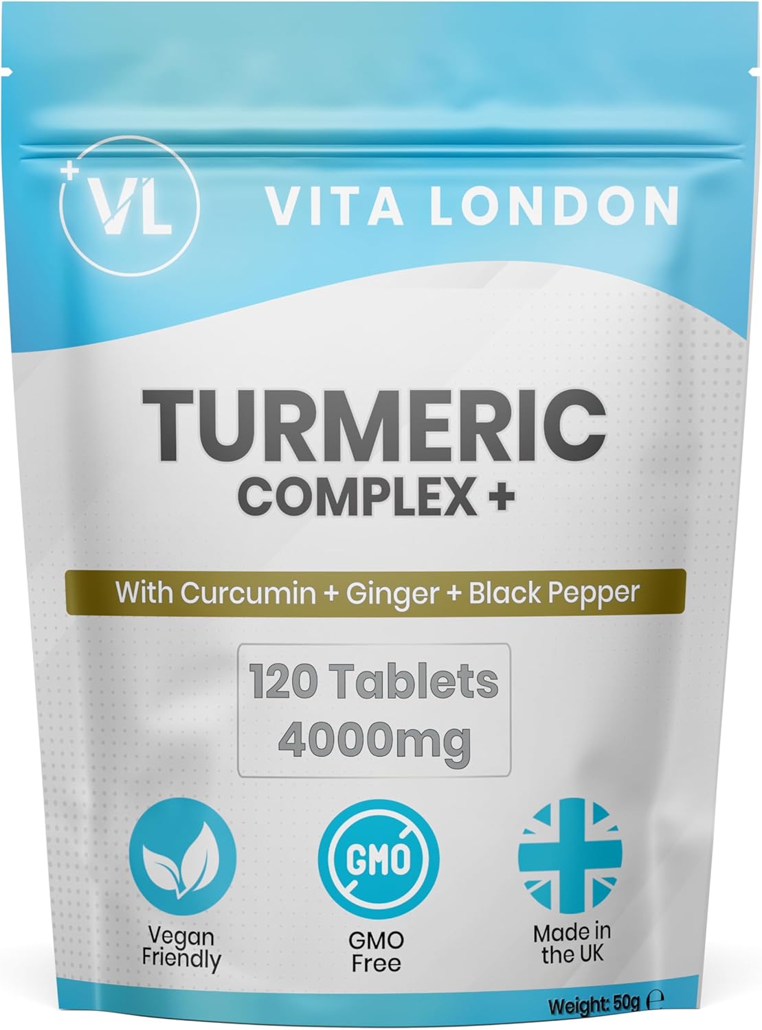 Turmeric Tablets 4000mg | Turmeric Supplement with Added Black Pepper ...