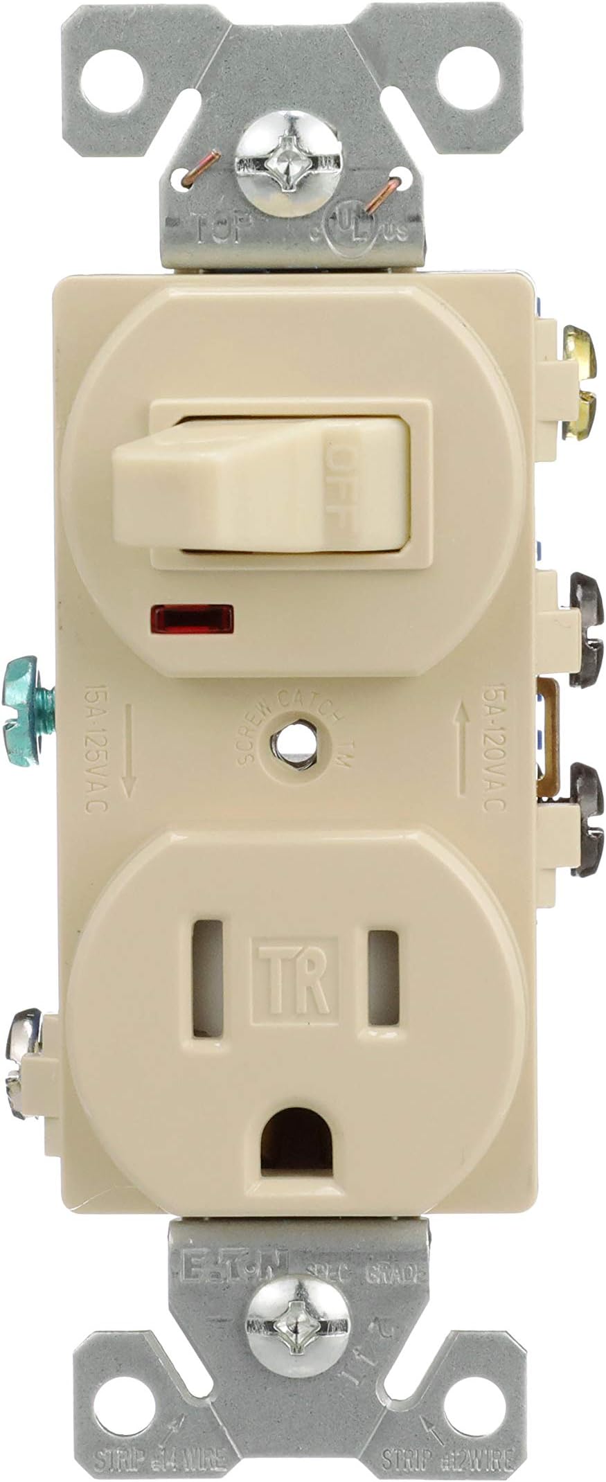 Amazon.com: GE Wall Switch & Outlet Combo, Two-in-One Receptacle, 1 On ...