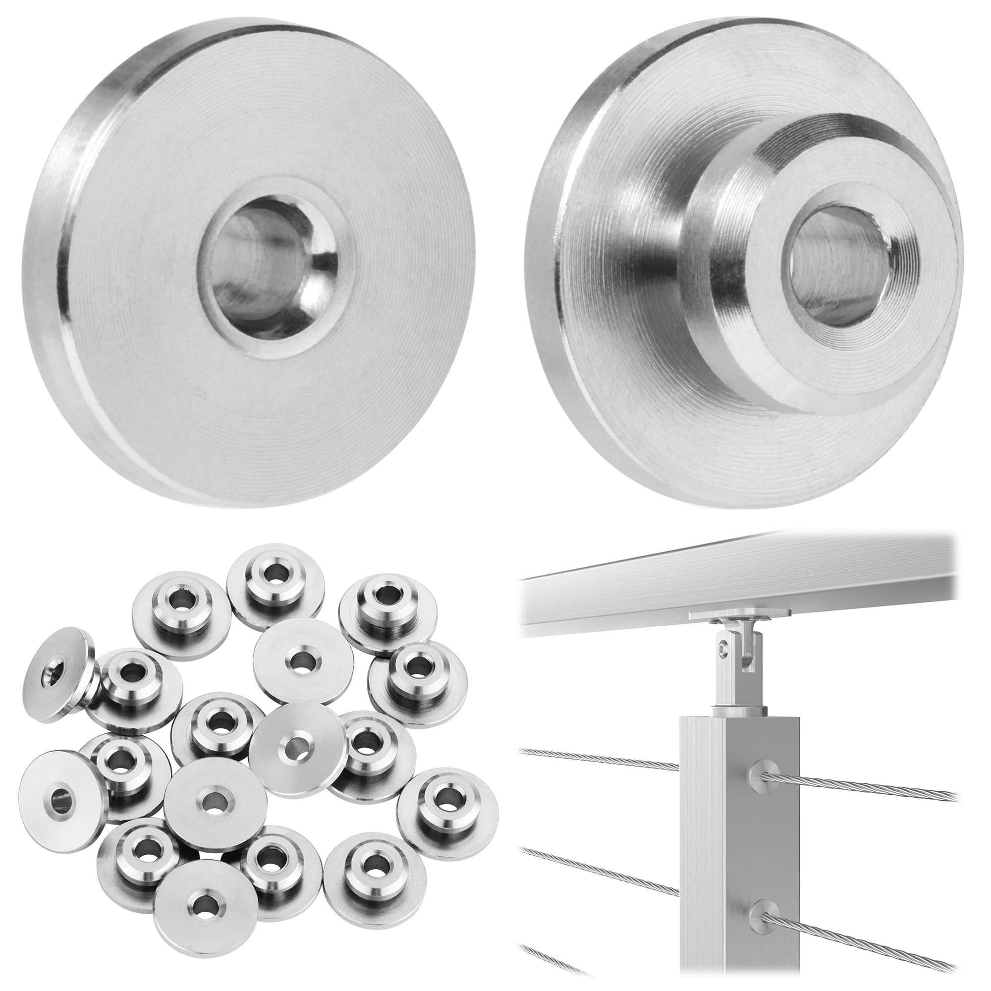 Snapklik.com : Fulifix 20 Pack 1/8" Level Cable Railing Protector ...