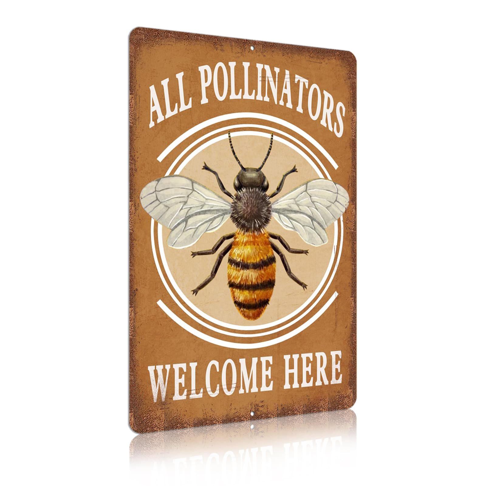 Amazon.com : Vintage Garden Signs all pollinators welcome here Retro ...