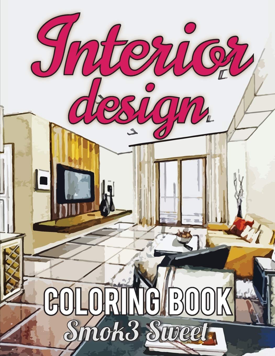 Amazon.com: Interior Design Coloring Book: Adult Coloring Book ...