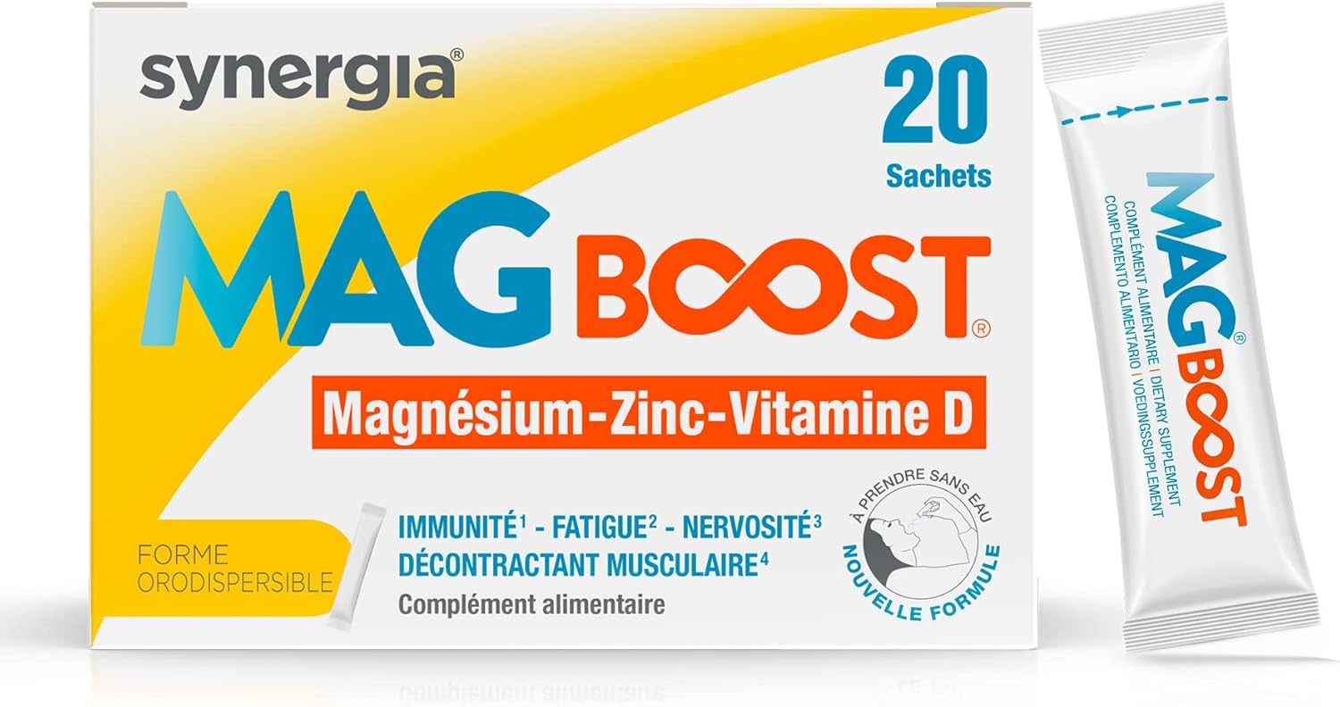 MAG BOOST 20 Sachets | Triple Action sur l’Immunité, la Fatigue et la ...