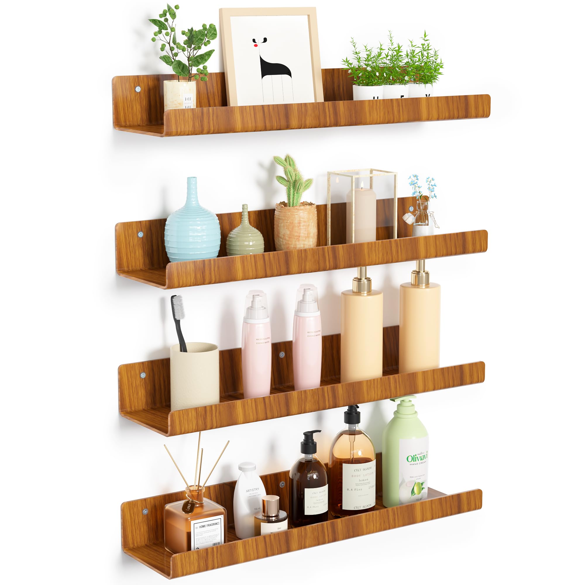 upsimples 4PCS Repisas Flotantes de Pared, Repisas de Acrilico ...