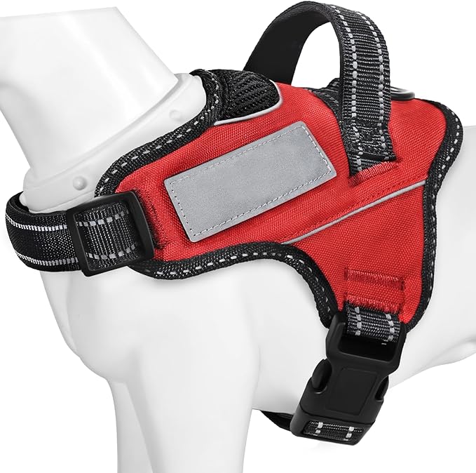 Amazon | 【日本企画犬ハーネス】BaoCheng 犬用胴輪 小型犬/中型犬/大型犬ハーネス 暑さ対策 喉に優しい おしゃれな色 通気性 負担がない ネームプレート 7色選択(レッド、S ...