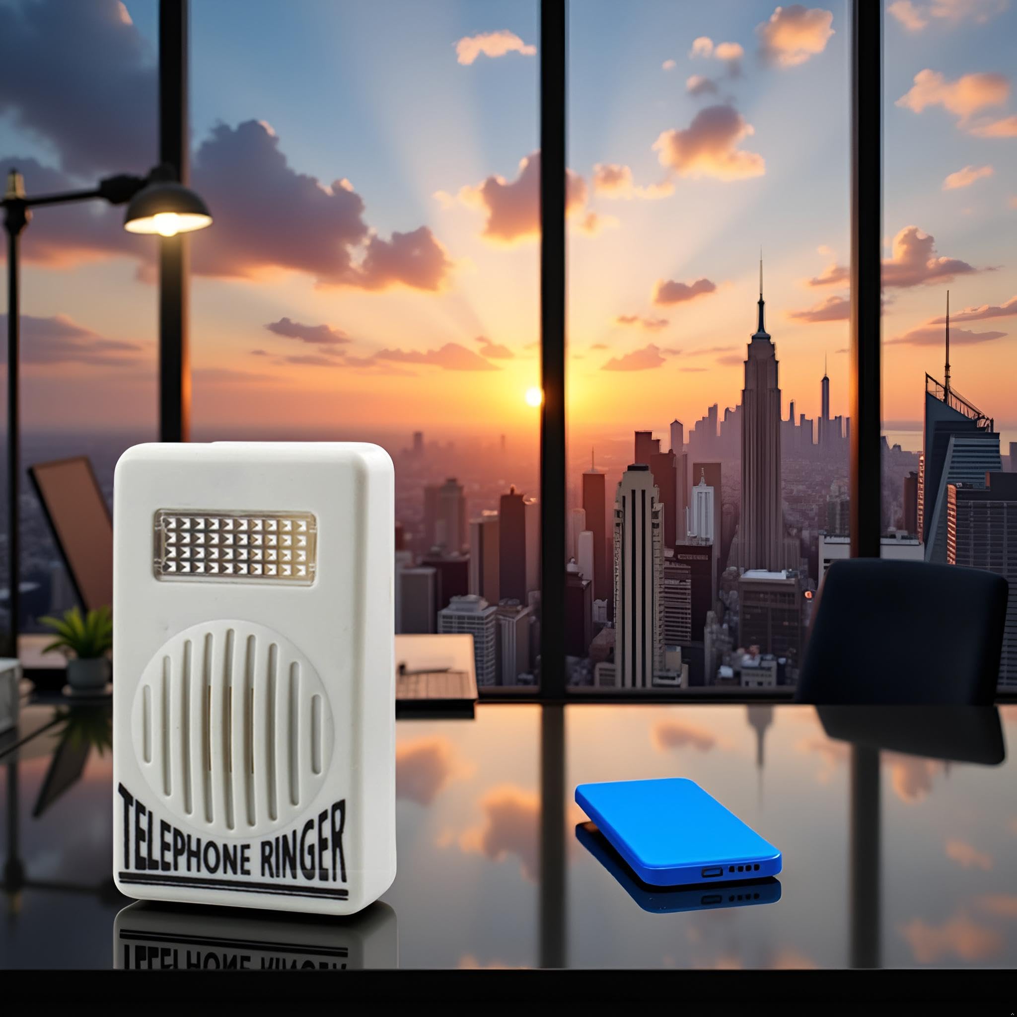 Telephone Ringer Light Extra Loud Telephone Ringer Amplifier - White ...