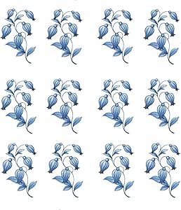 Amazon.com: Blue Delft Rose Overglaze Ceramic Decals F) 1.25 Inches (14 ...