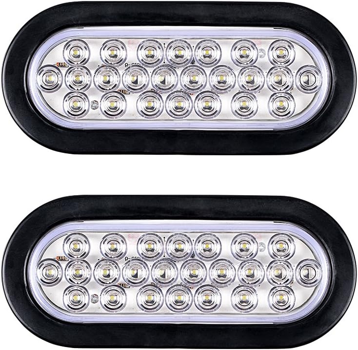 Amazon.com: Astra Depot 2pcs White Oval 24-LED Reverse Backup Tail ...