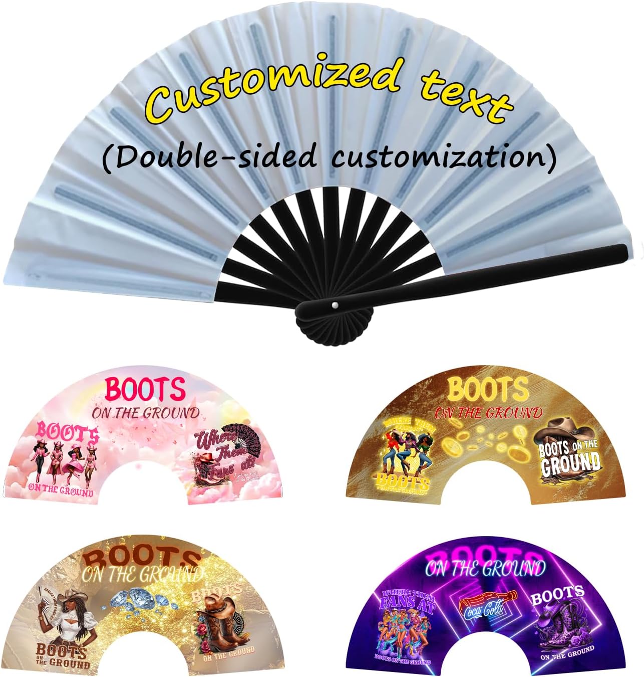 Amazon.com: Personalized Custom Clacking Fans for Line Dacning Design ...