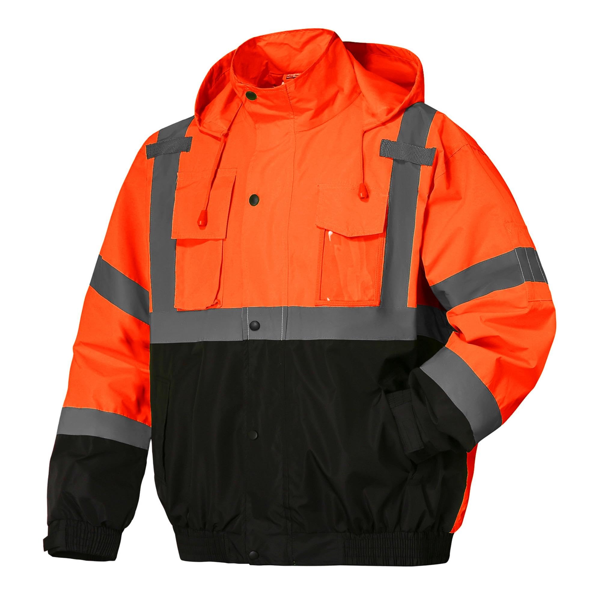 Snapklik.com : Safety Softshell Jacket For Men, High Visibility Rain ...