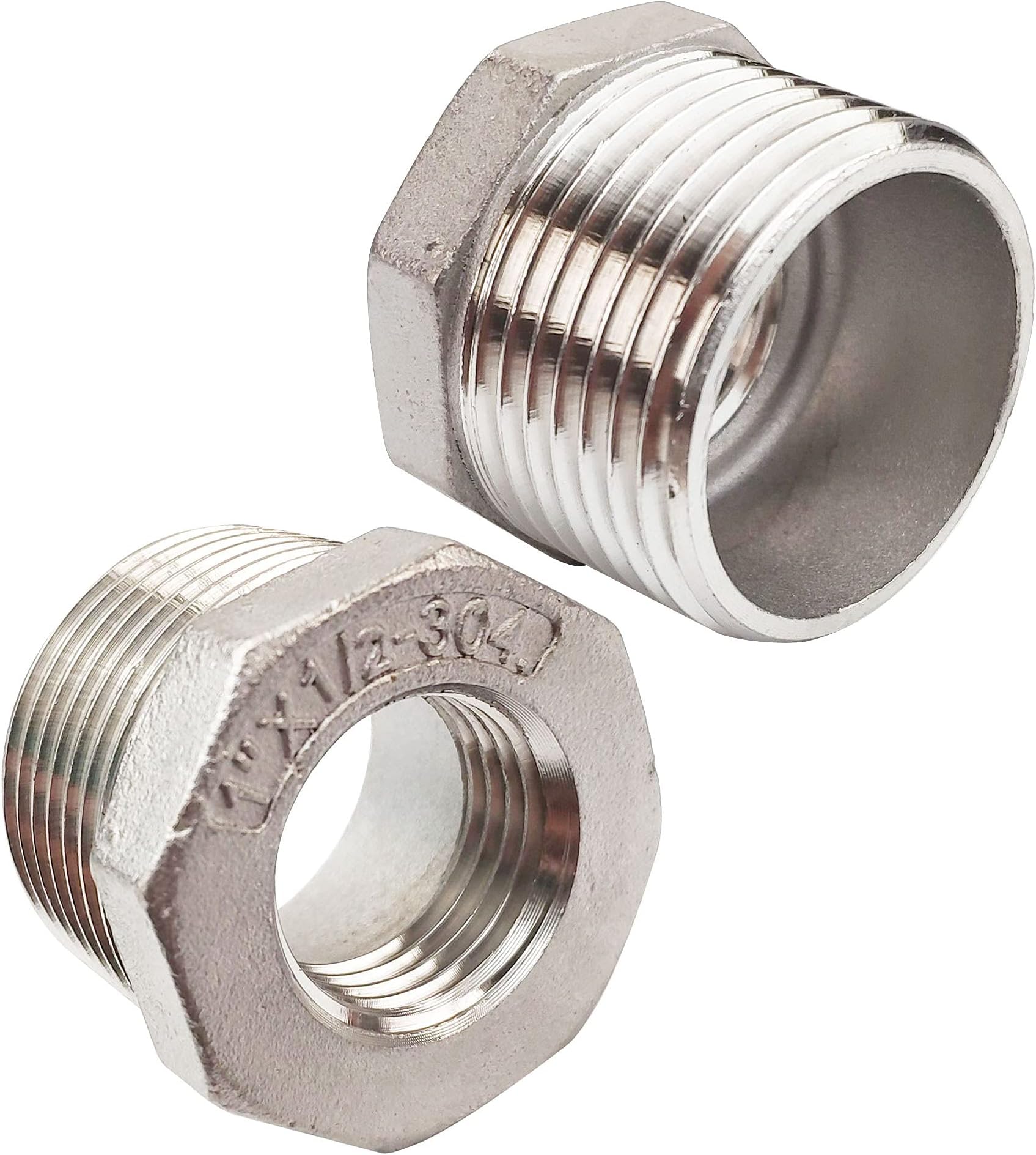 Amazon.com: 2" Male x 1" Female Thread Reducer Bushing Pipe Fitting ...