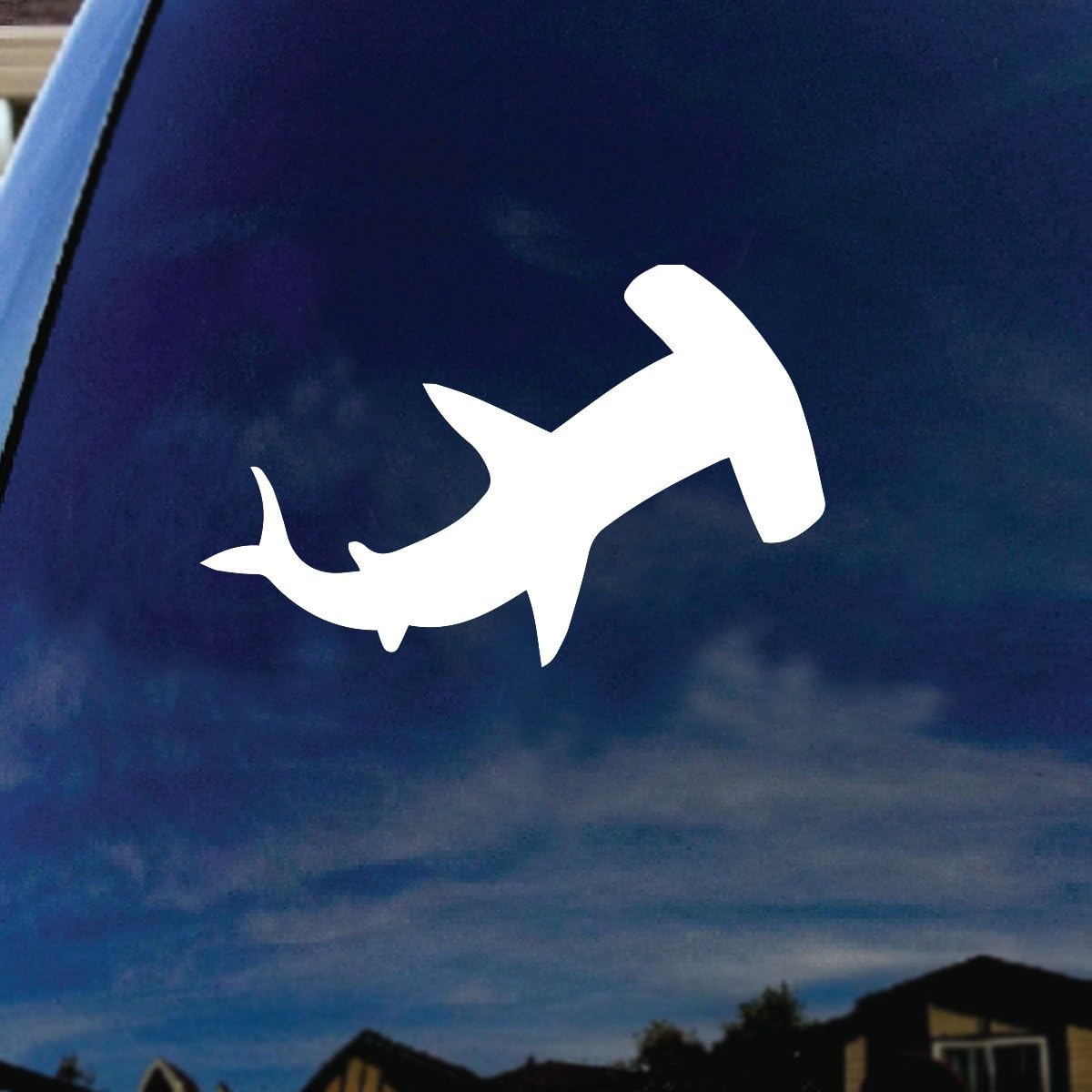 Amazon.com - Hammerhead Shark Silhouette 6" Vinyl Sticker Car Decal (6 ...
