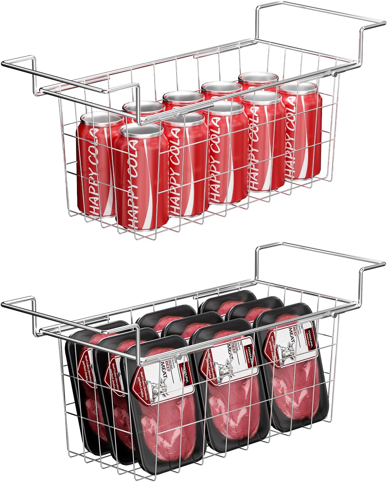 Amazon.com: 17.5 Inch Freezer Wire Basket Organizer Bins Compatible for ...
