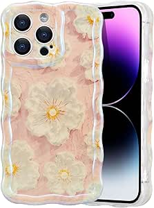 Amazon.com: EYZUTAK Case for iPhone 16 Pro Max, Colorful Retro Oil Painting Flower Laser Glossy ...