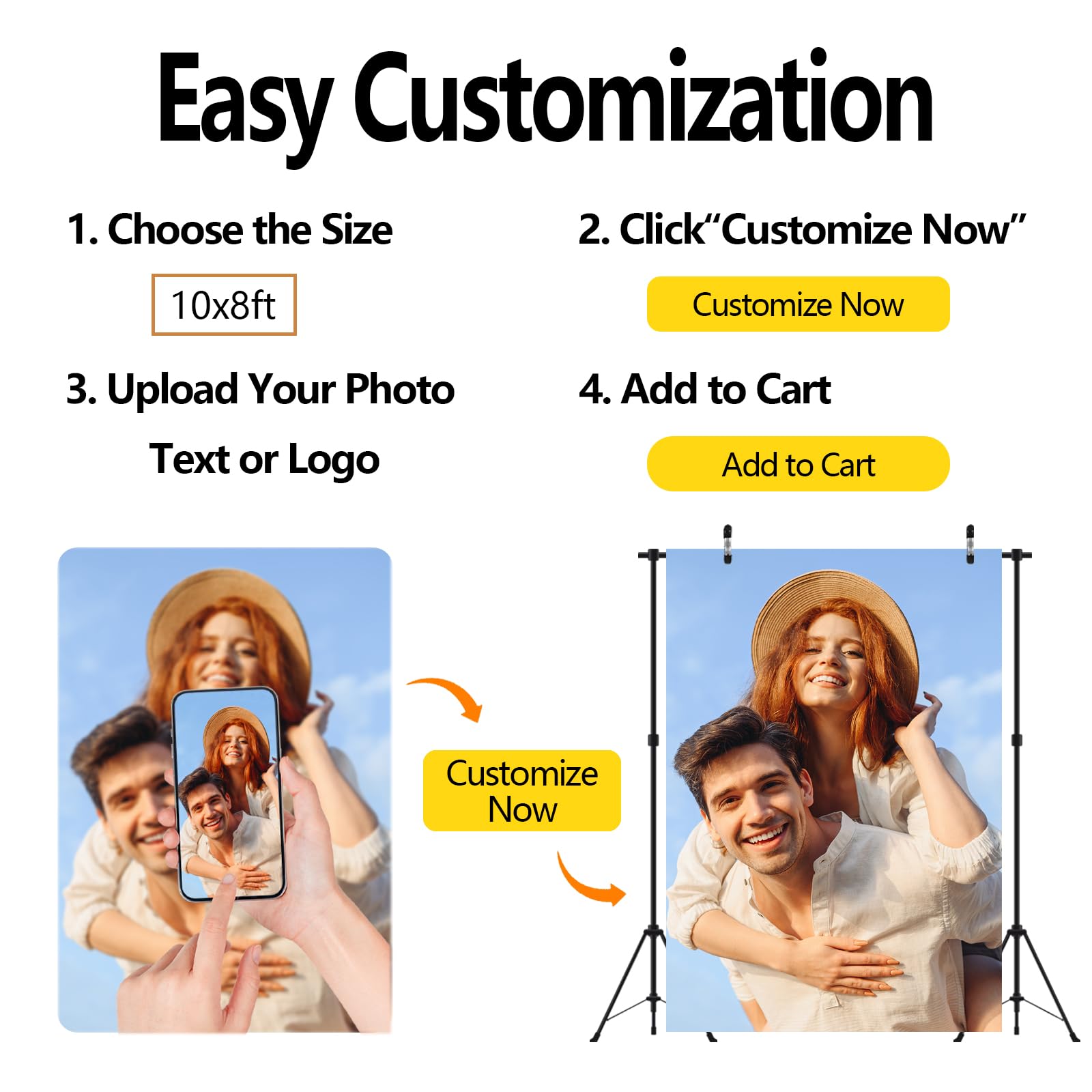 Wedding Backdrop Custom Backdrop 6x4ft Personalized Customized Backdrop ...