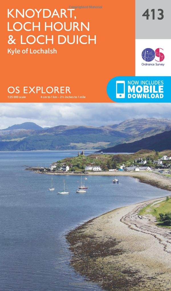 Knoydart, Loch Hourn & Loch Duich Map | Kyle of Lochalsh | Ordnance ...