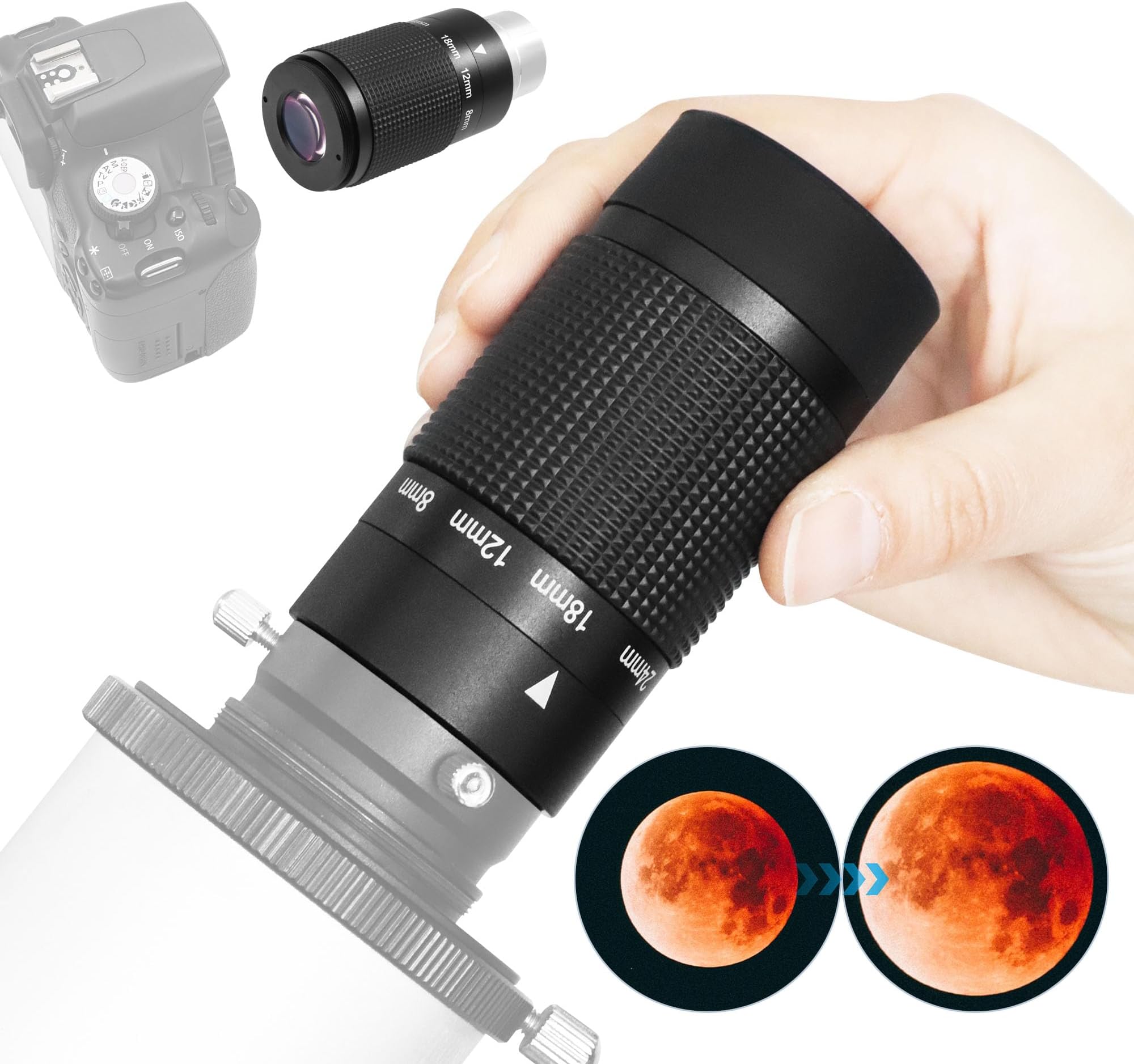 Amazon.com : Astromania Zoom Eyepiece for Telescope, 8-24mm Wide Field ...