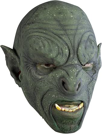 Epic Armoury Scary Ork Aske Green Men's Mask Halloween LARP Cosplay Ork ...