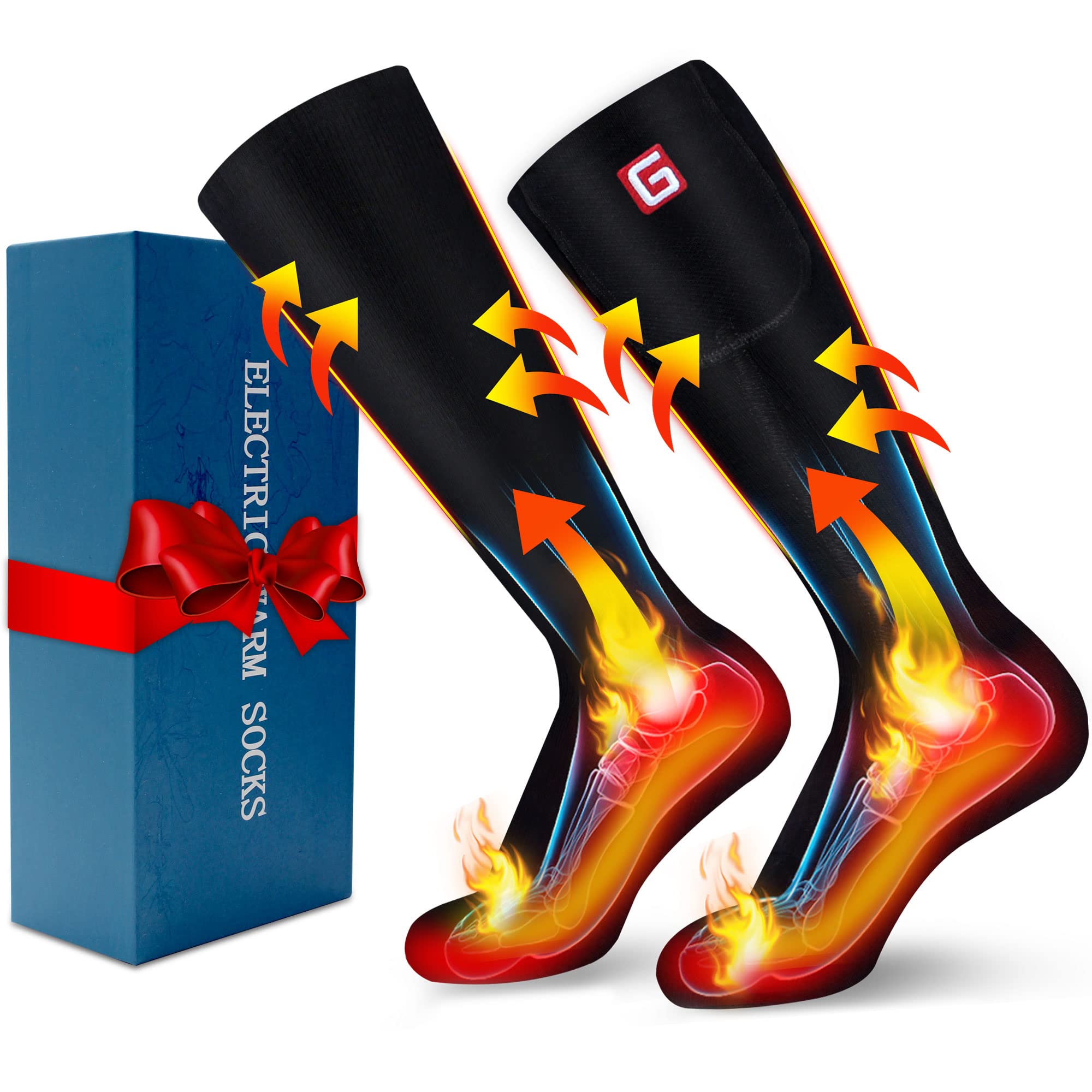 Autocastle Rechargeable Electric Battery Heated Socks for Men Women ...