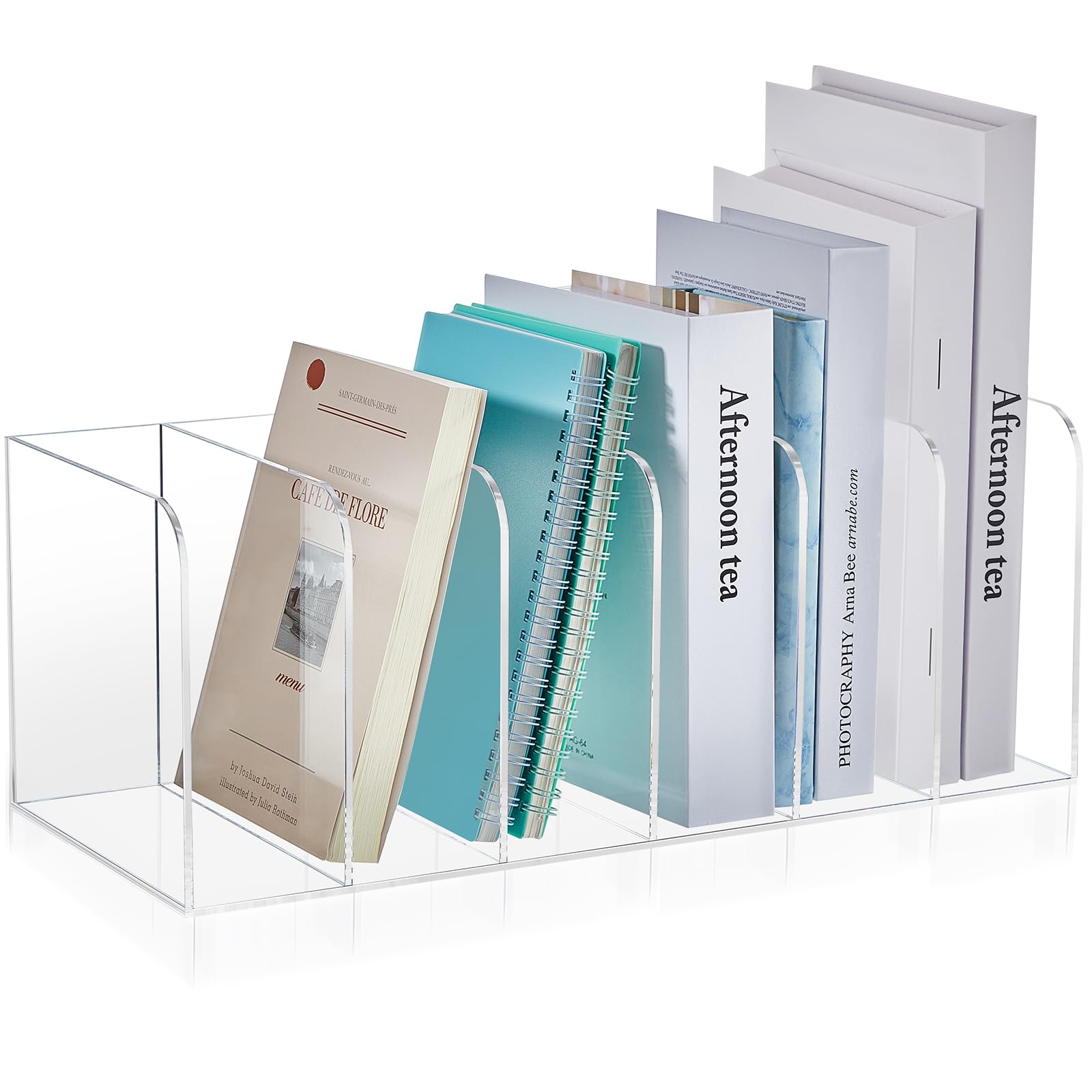 Amazon.com : Suzile Clear Acrylic Magazine File Holder with Vertical ...