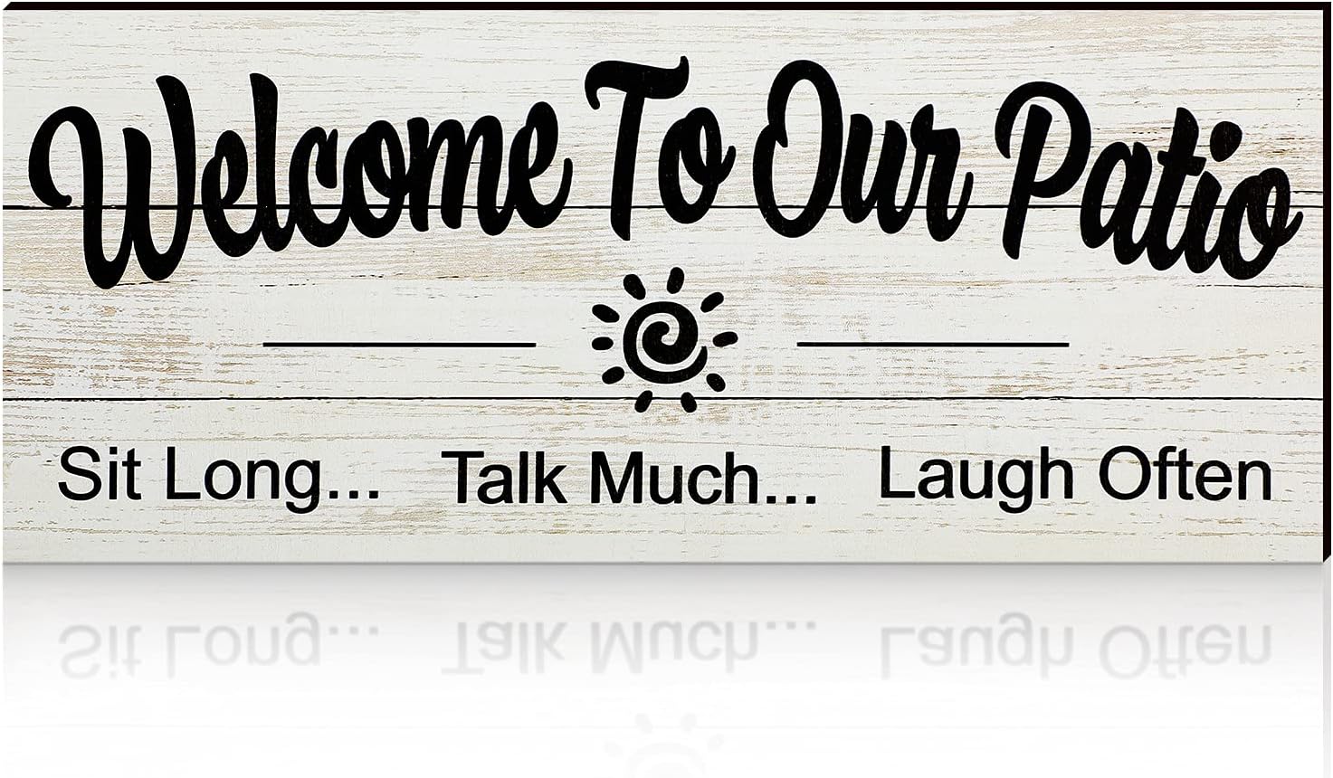 Amazon.com : Welcome to Our Patio 6 in. x 16 in. Metal Sign, Indoor and ...