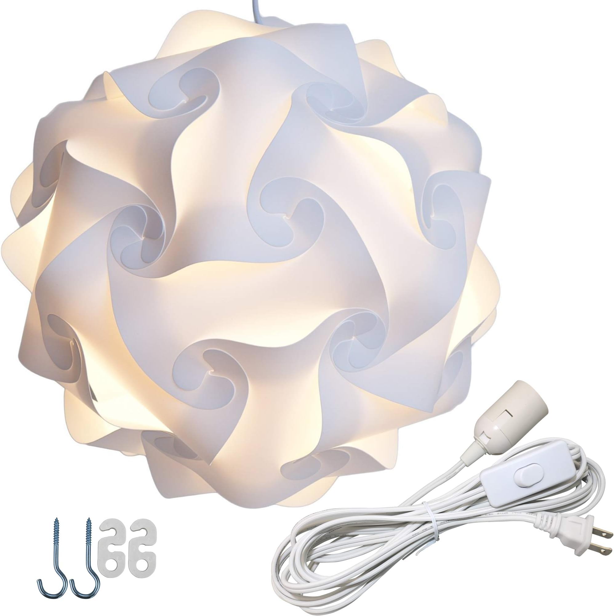 kwmobile DIY Puzzle Lamp Shade - Modern IQ Jigsaw Light in 30 Pieces ...