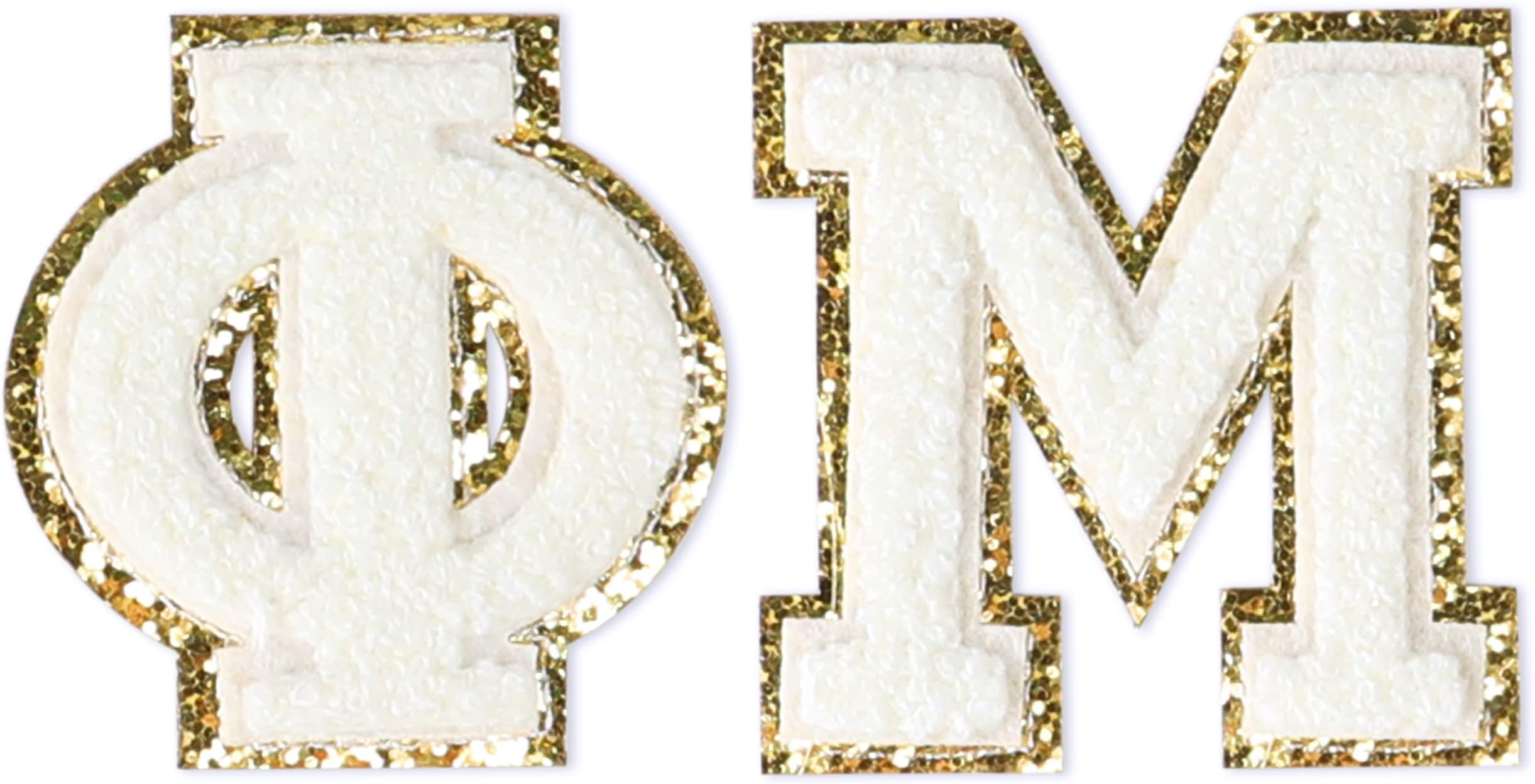 Amazon.com: Sorority Shop Phi Mu Chenille Letter Patches with Adhesive ...