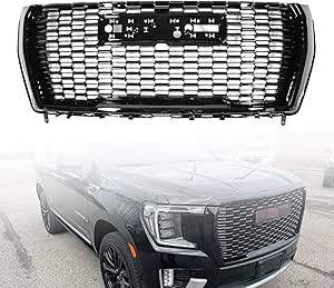 Amazon.com: DL-Style Front Bumper Grille Glossy Black Compatible With ...