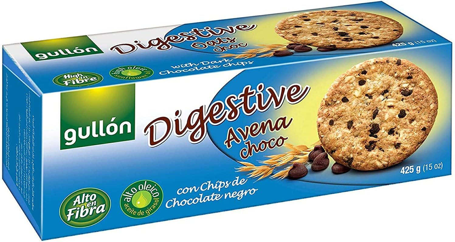 Gullon Digestive Oaty Biscuits with Dark Choco Chips 425GR : Amazon.ae ...
