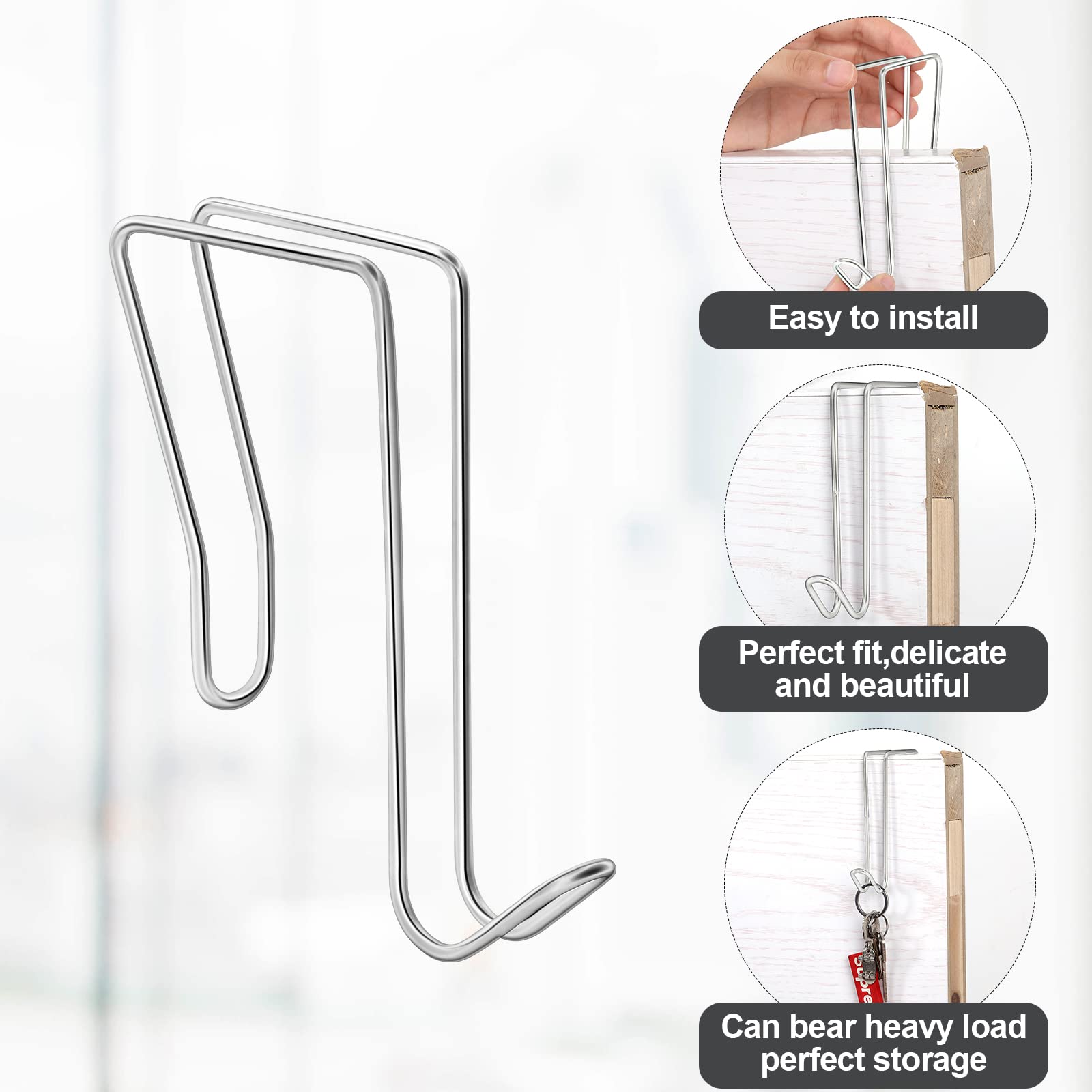 Snapklik.com : Oudain 4 Pack Wire Cubicle Hooks For Coat Wall Panel ...