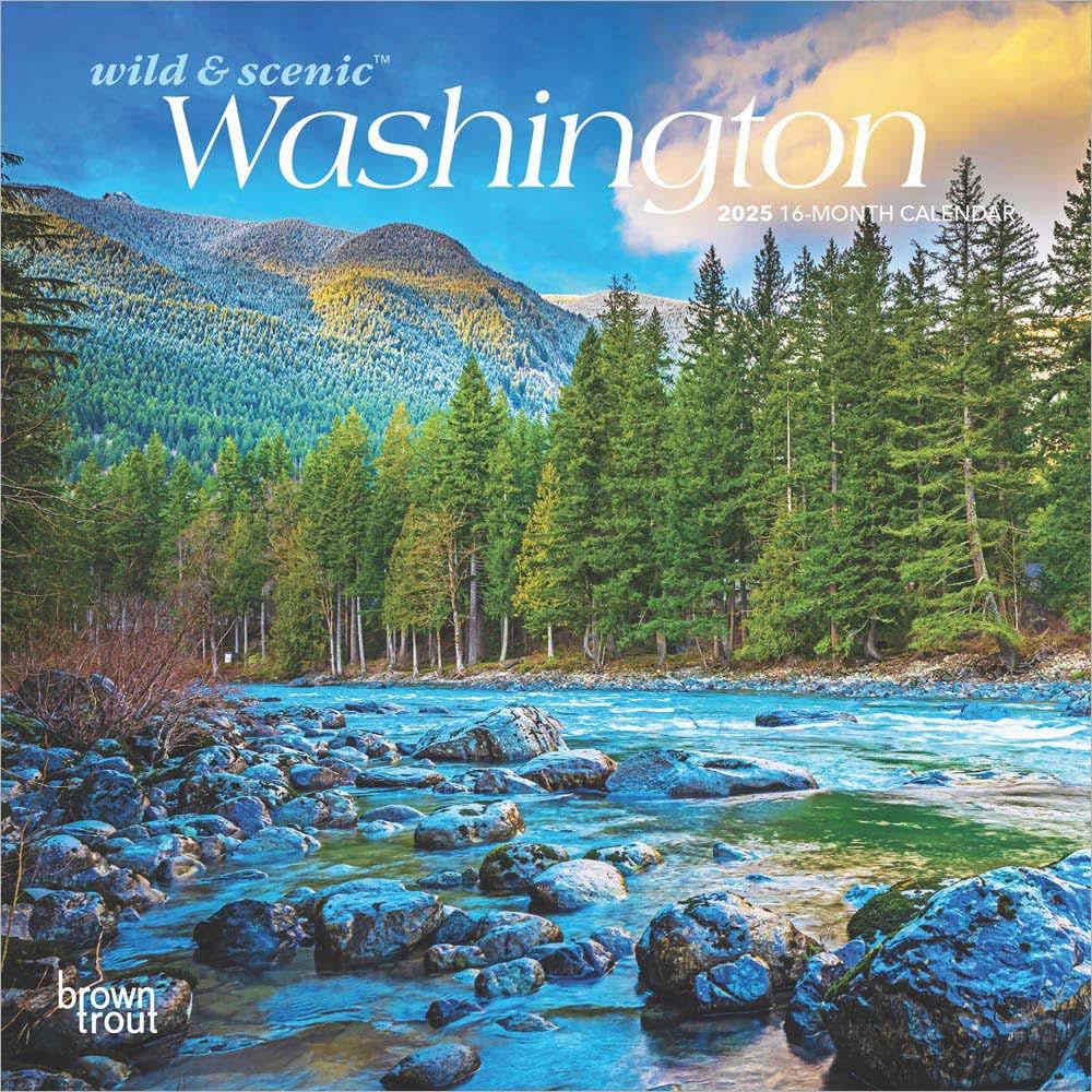 Washington Wild & Scenic | 2025 7 x 14 Inch Monthly Mini Wall Calendar ...