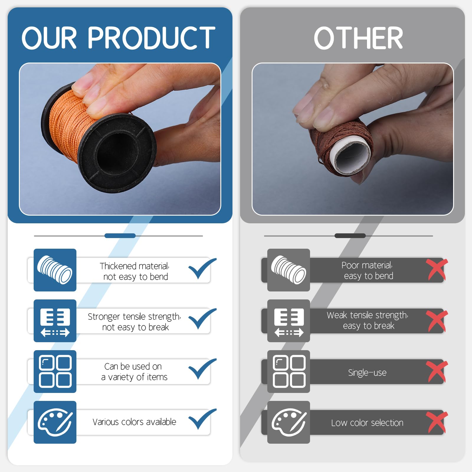 Snapklik.com : 6 Rolls Nylon Thread For Sewing, Upholstery Thread Heavy ...